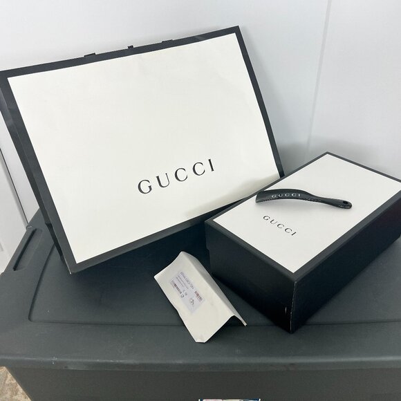 Gucci | Other | Gucci Packaging Large Shoebox Large Shopping Bag And ...